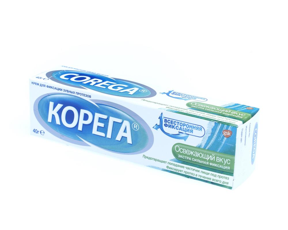 Корега крем для фиксации зубных протезов освежающий 40мл купить в ...